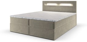 MSL Kontinentální čalouněná postel LINDOS (140 x 200 cm) Barva látky: MONOLITH 69