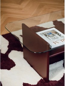 Vínový konferenční stolek 63x100 cm Tovo – noo.ma