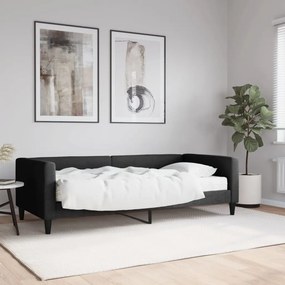 Válenda s matrací černá 90 x 190 cm textil 3196572