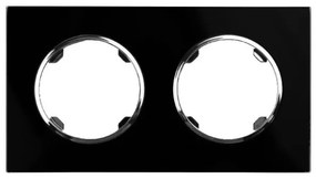 Elhard Skleněný dvojrámeček Rondo Glass, černý RG3102B