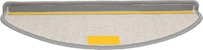 Schodové rohože 10 ks 65 x 21 x 4 cm šedé, půlkulaté, velké 149799