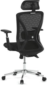 Ergonomická kancelářská židle NILS - černá síťovina