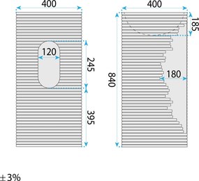 Rea Travena Square, volně stojící umyvadlo 400×400×840 mm, béžová-ecru, REA-U3534