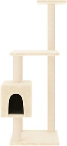 Škrabadlo pro kočky se sisalovými sloupky krémové 104 cm 171469