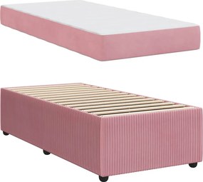 Rám postele Růžová 90 x 190 cm textil 3398339