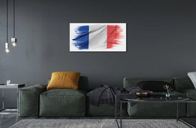 Obraz na skle vlajka Francie 120x60 cm