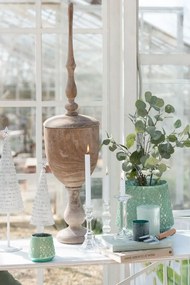 Dekorace bílý antik drátěný vánoční stromeček Tree - Ø 10*40 cm