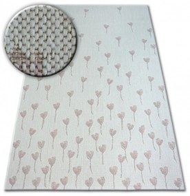 Kusový koberec Kvítky krémově růžový 140x200cm