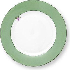 Pip Studio Lily & Lotus talíř Ø23cm, zelený (talíř tenkostěnného porcelánu)