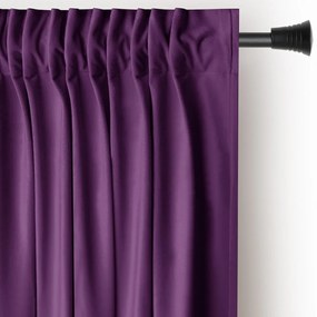 Fialový sametový dimout závěs 140x270 cm Pleat – Restilo