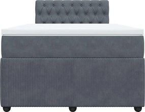 Box spring postel s matrací tmavě šedý 120x190 cm samet 3289993