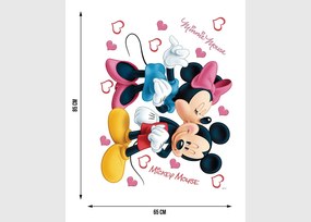 Dětská samolepka na zeď Disney Mickey a Minnie | 65 x 85 cm | DDK882