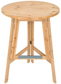 tectake 403249 barový stolek z masivu 79x110cm - hnědá