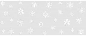 Vánoční statická bordura na sklo W3 (20 x 150 cm) / Dekorativní statické bordury Vločky d-c-fix