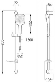 Mexen sprchový set DF17, chrom, 785174582-00