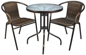 Malatec Balkónový stolek 60 cm, hnědý, 5091