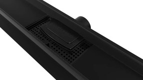 W-DRAINWELL 70 Black Odtokový podlahový žlab, vlnky