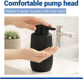 Černý plastový dávkovač mýdla 400 ml Fablo – Wenko