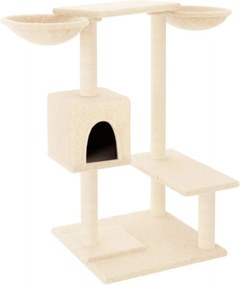 Škrabadlo pro kočky se škrabacími sloupky krémové 82 cm 171759