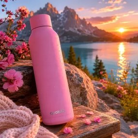 Quokka Solid růžová / Termoláhev / nerezová / 630 ml