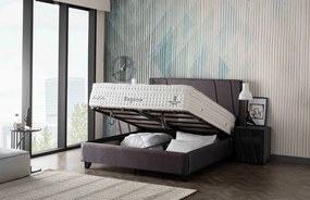 Čalouněná postel ELEGANCE NEW s matrací - černá 100 × 200 cm