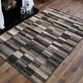 DY Šedý koberec s geometrickým vzorem Panamero 01 Rozměr: 60x100 cm