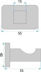 Rea Nico, koupelnový 1-háček na ručník, zlatá matná, REA-88039