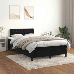 Box spring postel s matrací černá 120 x 190 cm samet 3269857