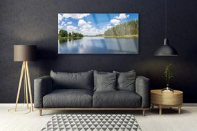 Plexisklo-obraz Jezero Les Krajina 120x60 cm