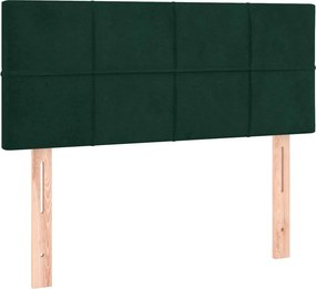 Box spring postel s matrací tmavě zelená 80 x 200 cm samet 3141272