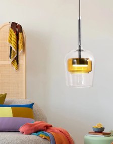 Skleněná závěsná lampa Glaxi