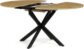Jídelní stůl rozkládací 120-160x120 cm DT-I1120 OAK, melamin, dub – Barva (vyberte): hnědá béžová