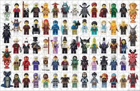 CHRONICLE BOOKS Puzzle LEGO: Ninjago minifigurky / 500 dílků