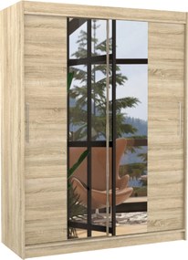 ADRK Furniture Skříň posuvná se zrcadlem INESS 150