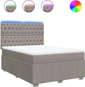 Box spring postel s matrací taupe 140x200 cm textil 3294002