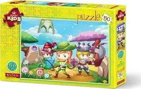 ART PUZZLE 4501 Puzzle Tři malí hrdinové / 50 dílků / od 5 let