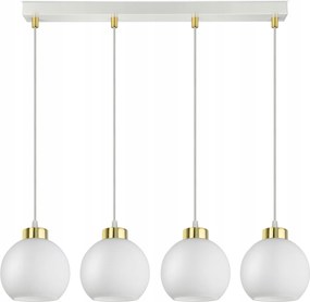 Závěsná stropní lampa Lustr Bílá Skleněné koule Bílé sklo BZ4 Led E27