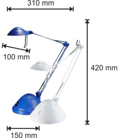 Stmívatelná stolní lampa ELA 1xGY6,35/50W/230V/12V modrá