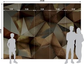 Fototapeta na míru Trojúhelníková Abstrakce | Vliesová fototapeta na zed' | DFTNXXL1221