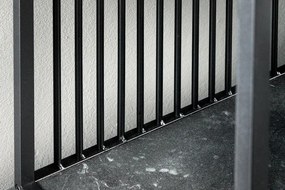 Designový regál Haines 120 cm vzor antracitový mramor