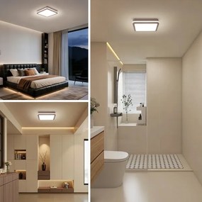 Brilagi -LED Venkovní stropní svítidlo BENE LED/24W/230V 26x26 cm hnědá IP54
