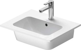 Duravit ME by Starck - Umyvadlo 53x43 cm, s přepadem, otvor pro baterii, DuraShield, matná bílá 233653AC00