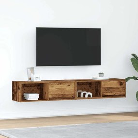 TV skříňky 2 ks Staré dřevo 80x31x25,5 cm Dřevěné konstrukce