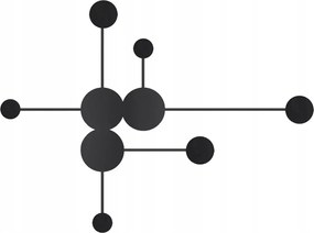 Nástěnná lampa Clex 6 Led černá 89 cm