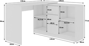 Kancelářská sestava B-17 bílá
