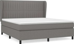 Box spring postel s matrací tmavě šedá 180x200 cm textil 3128142