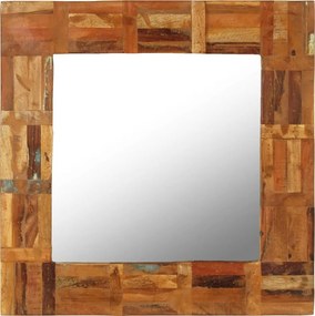 vidaXL Nástěnné zrcadlo masivní recyklované dřevo 60 x 60 cm [246417]