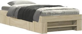 Rám postele bez matrace dub sonoma 90 x 200 cm kompozitní dřevo 3295494