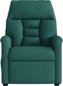 Elektrické polohovací křeslo tmavě zelené textil 3303018