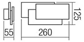 Redo 01-1444 - LED Nástěnné svítidlo GAMER 1xLED/12W/230V